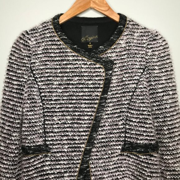 McGinn | Jackets & Coats | Mcginn Lisette Pink Cropped Tweed Jacket ...